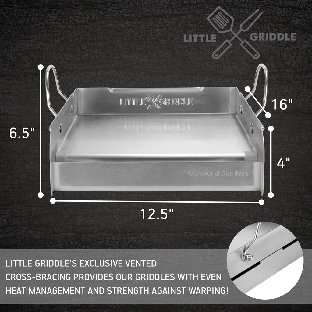 Professional Series Half-Size Stainless Steel BBQ Griddle Model GQ-120 ...